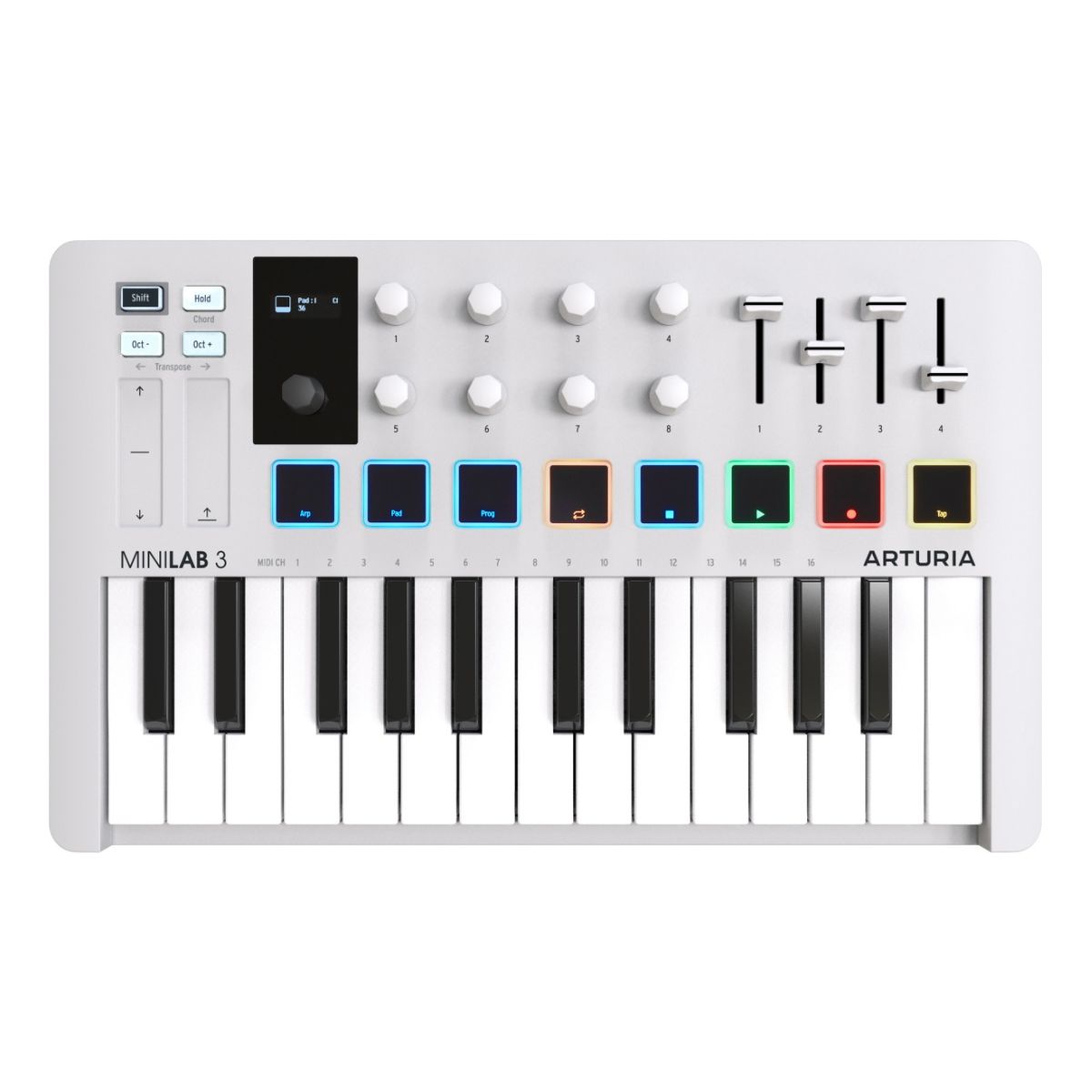 Arturia MiniLab 3 WH MIDI-kontrolleri - Hifi.fi