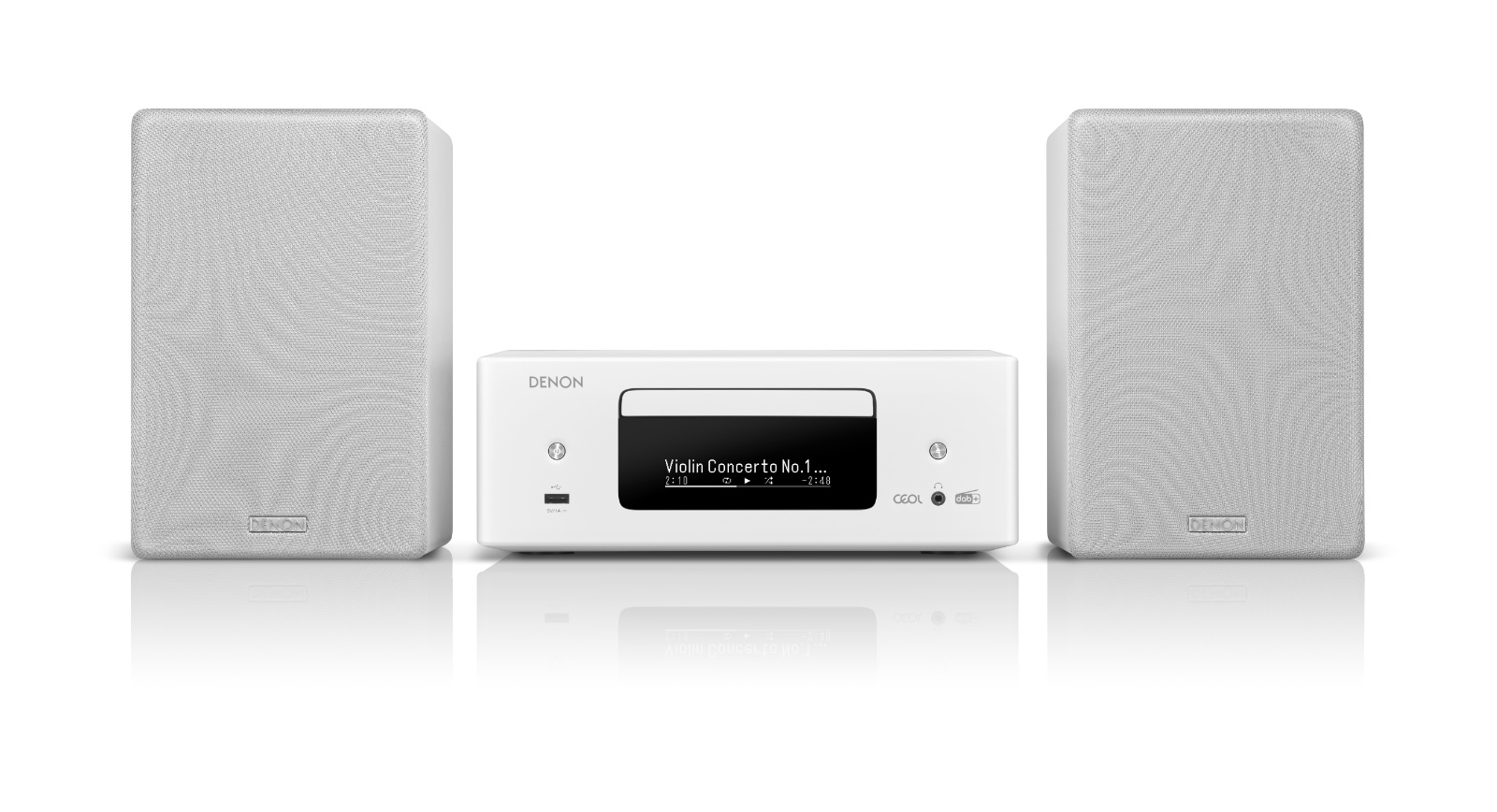 Denon CEOL N12 stereojärjestelmä SC-N10 kaiuttimilla, valkoinen - Hifi.fi