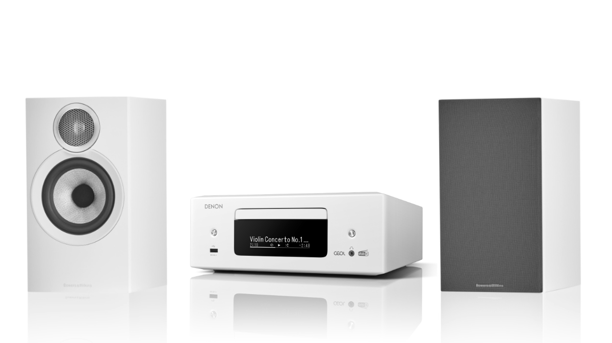 Stereopaketti Denon RCD-N12 + B&W 607 S3, valkoinen - Hifi.fi